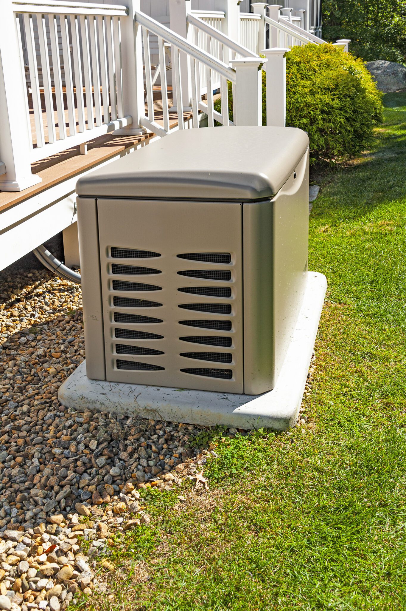 Residential Standby Generator On A Concrete Pad | Wm. Masters, Inc.